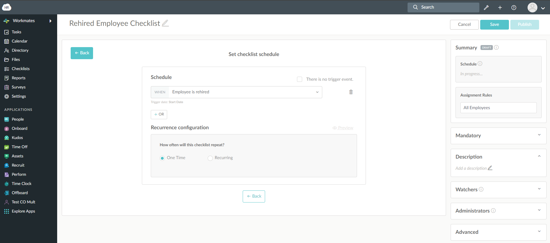How to create a rehire checklist?