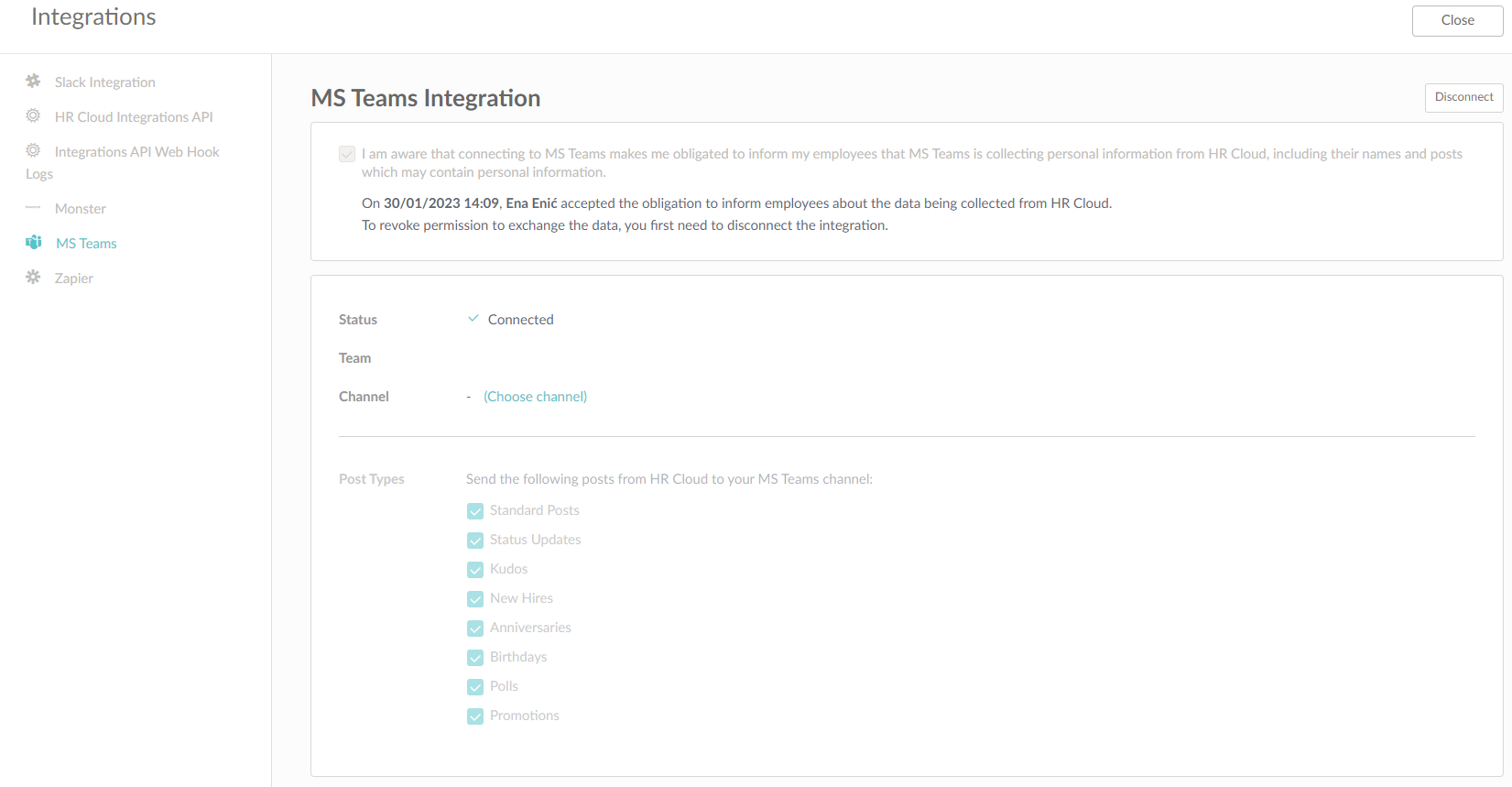 Microsoft Teams Integration